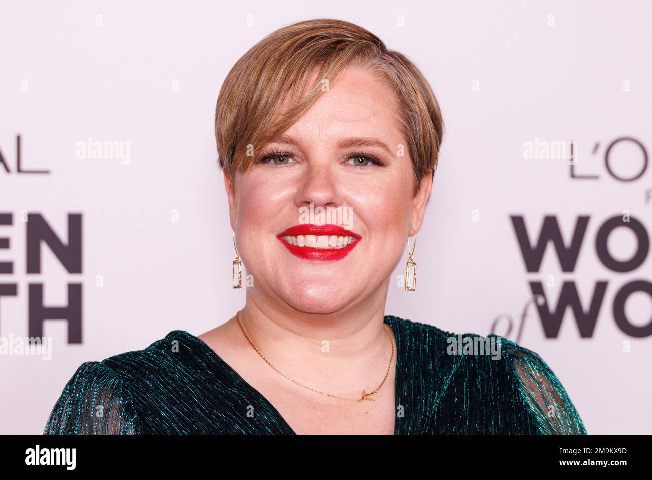 Honoree Anna Blount arrives at the 2022 L'Oreal Paris Women of Worth event on Thursday, Dec. 1 ...