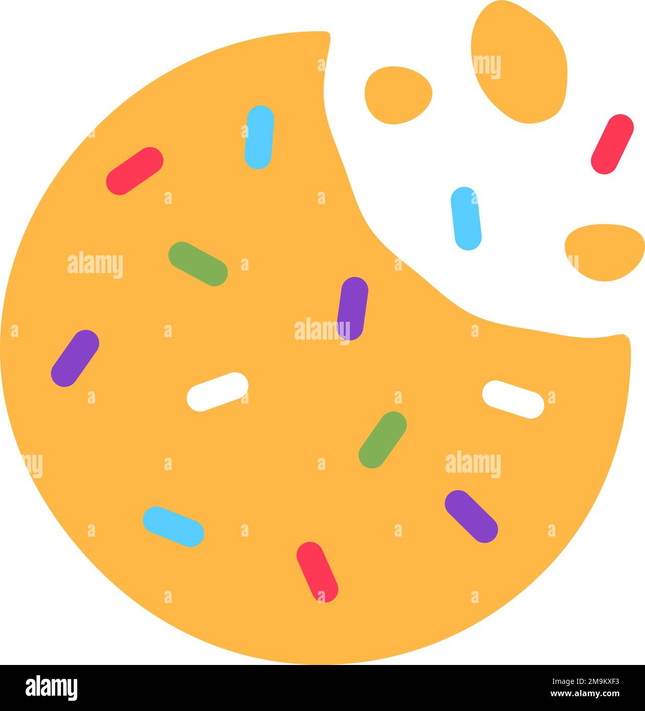 Crunchy cookie with colorful sprinkles chips Stock Vector Image & Art ...