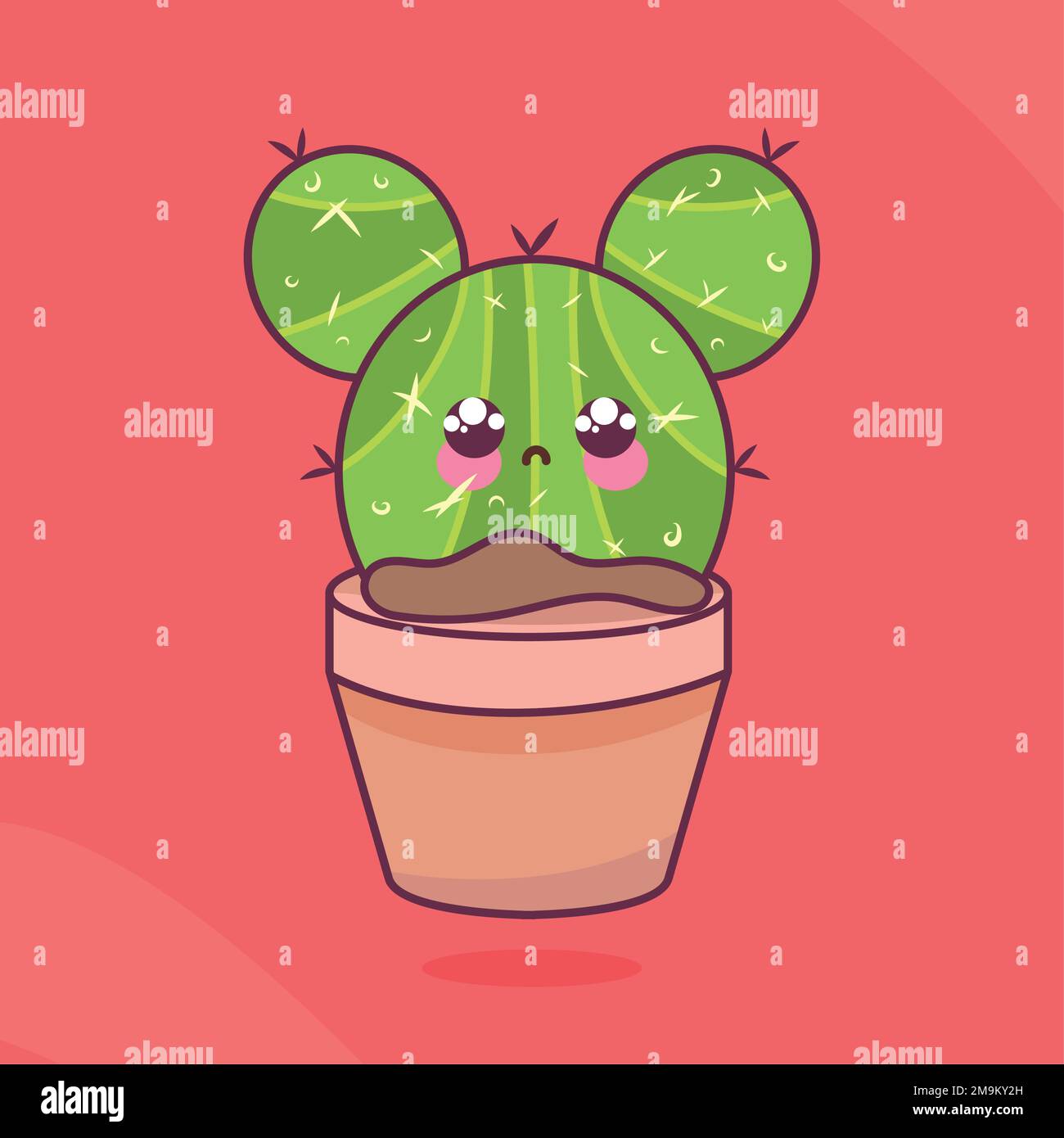 Isolated cute cactus cartoon character Vector Stock Vector Image & Art ...