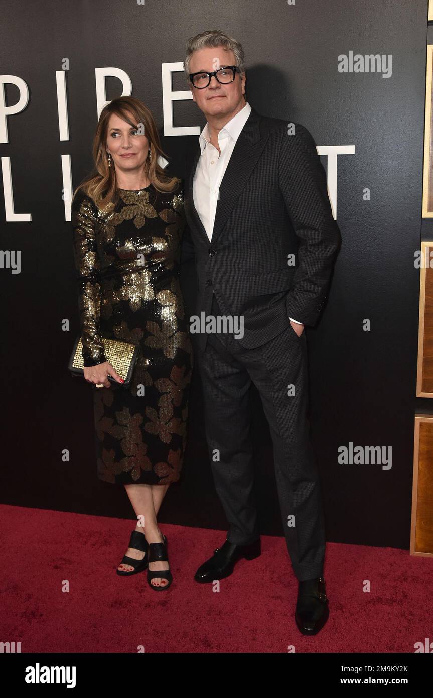 Maggie Cohn, left and Colin Firth arrive at the premiere of "Empire of ...