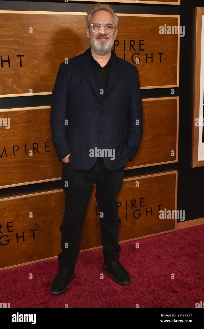 Sam Mendes arrives at the premiere of "Empire of Light" on Thursday ...