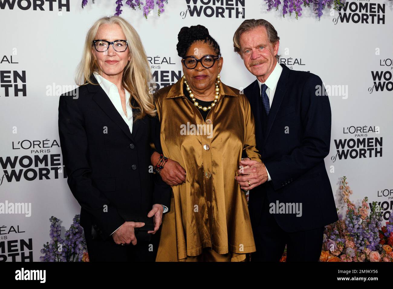 Felicity Huffman, left, Susan Burton and William H. Macy arrive at the ...