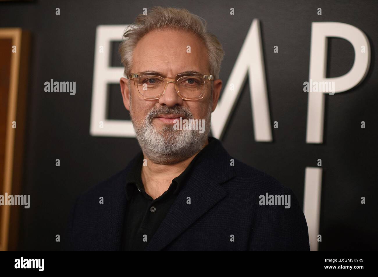 Sam Mendes arrives at the premiere of "Empire of Light" on Thursday ...
