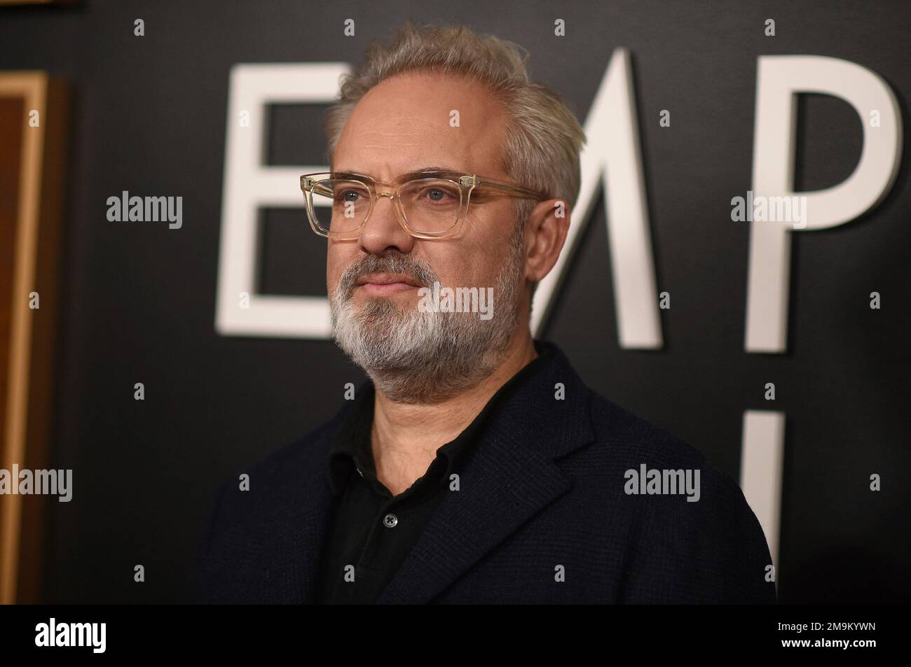 Sam Mendes arrives at the premiere of "Empire of Light" on Thursday ...