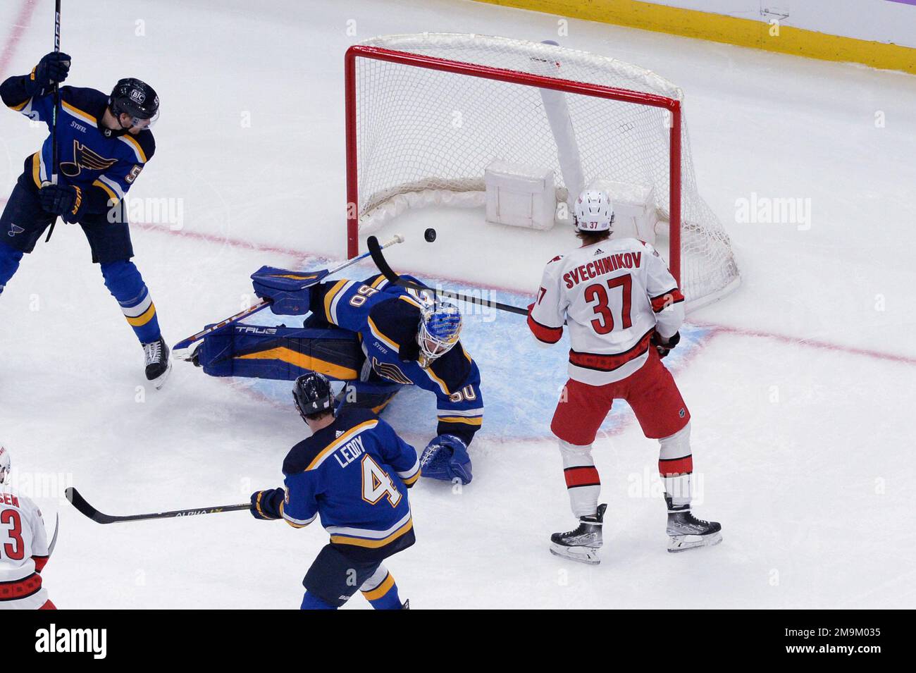 Carolina Hurricanes right wing Andrei Svechnikov (37) scores a goal ...