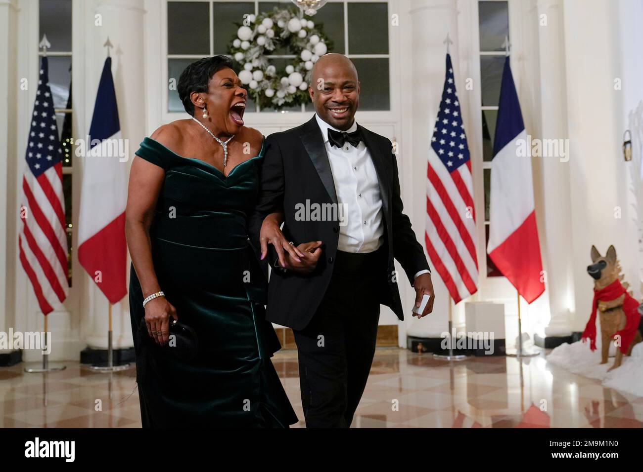 Nathan Pringle III and Rebecca Pringle arrive for the State Dinner with ...