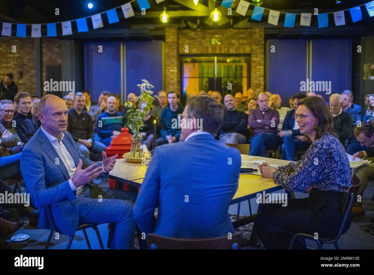 HOOGEVEEN - Gert-Jan Segers and Mirjam Bikker during one of the Winter ...