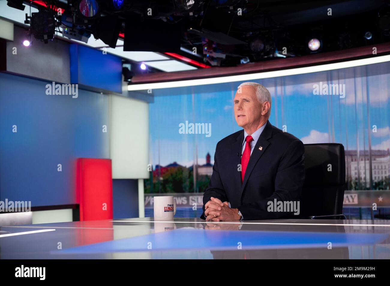Former Vice President Mike Pence takes part in a FOX News Sunday ...