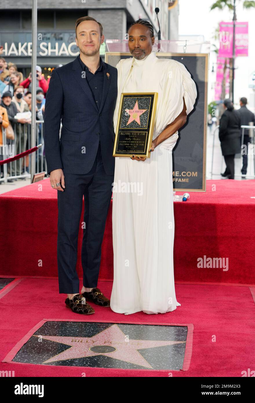Actor Billy Porter, right, poses with his husband Adam Smith after ...
