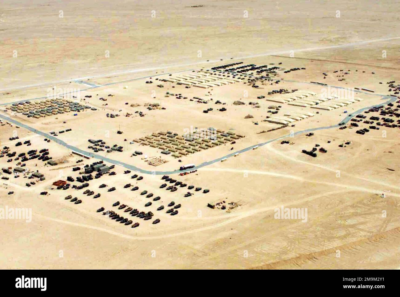 A below the horizon, aerial view of a Command Operation Center (COC ...