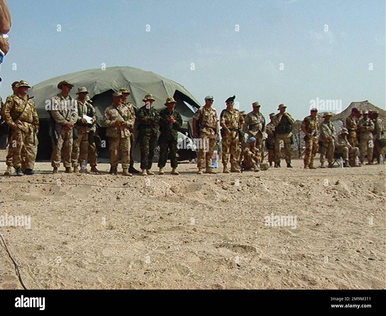 Combined British forces and US Marine Corps (USMC) Regimental Combat ...