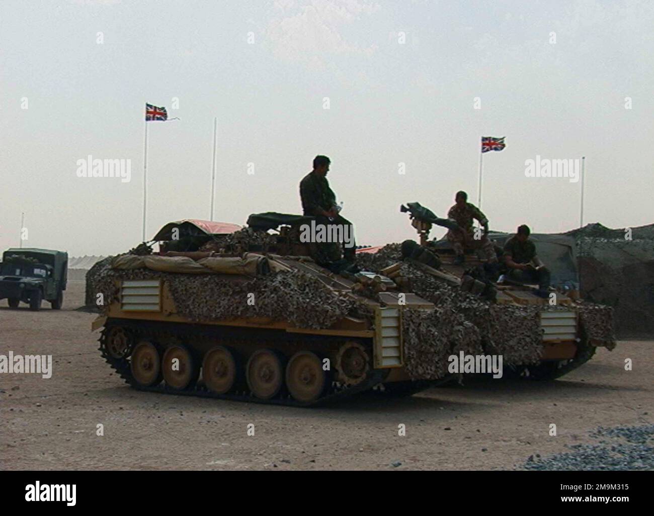 A pair of British FV103 Spartan Armored Personnel Carrier (APC) parked ...
