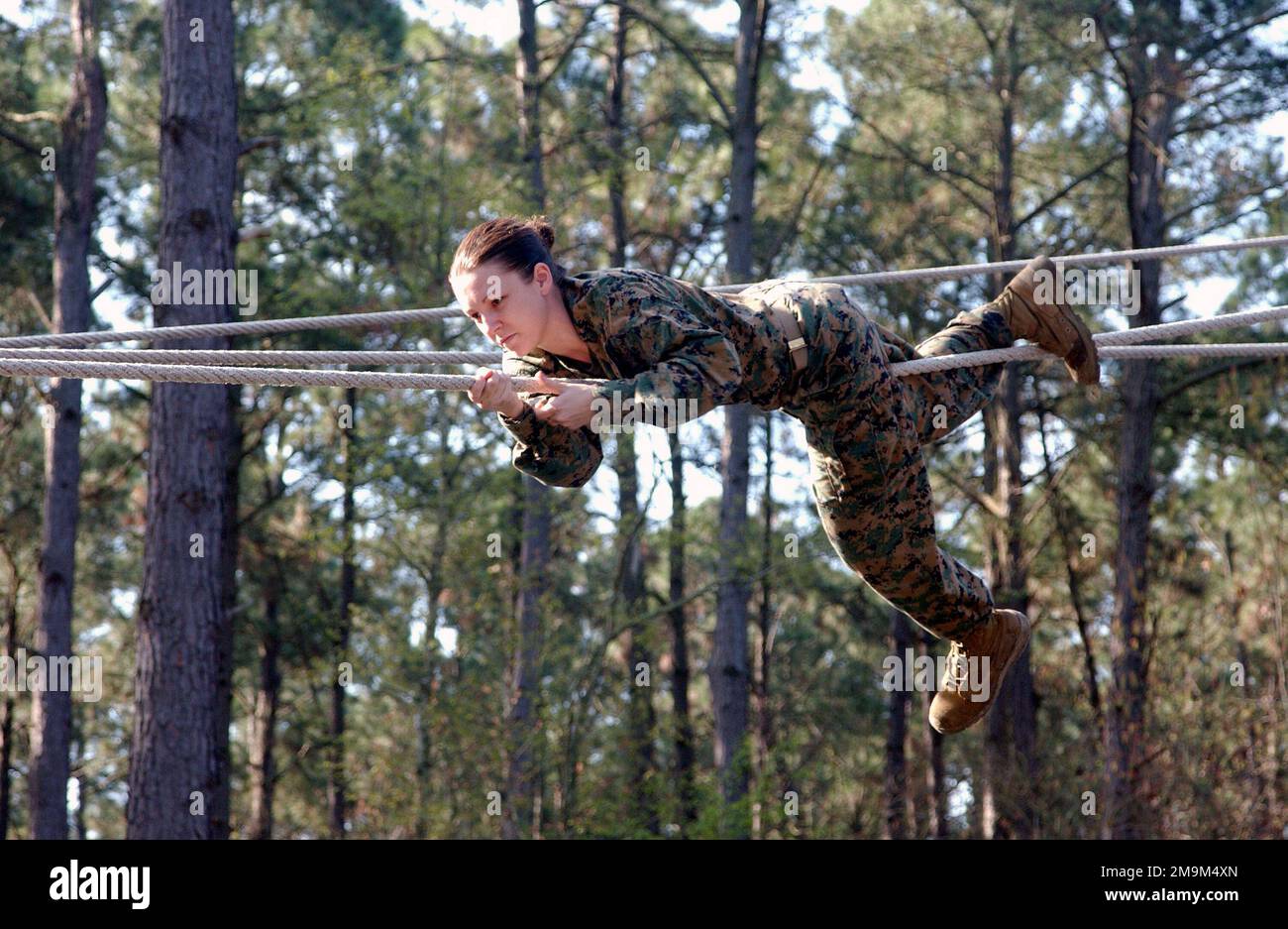 US Marine Corps Recruit Marcell Kelly from 4th Battalion's Oscar ...