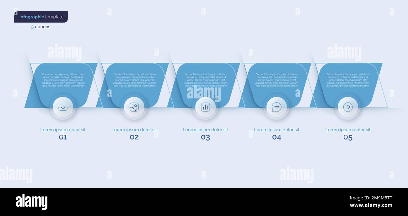 Vector infographic template composed of 5 elements Stock Vector Image ...
