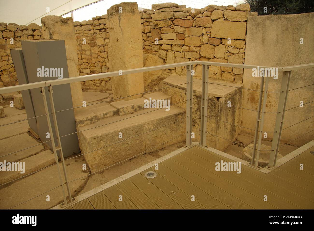 A closeup shot of the neolithic temples of Tarxien, Malta Stock Photo ...