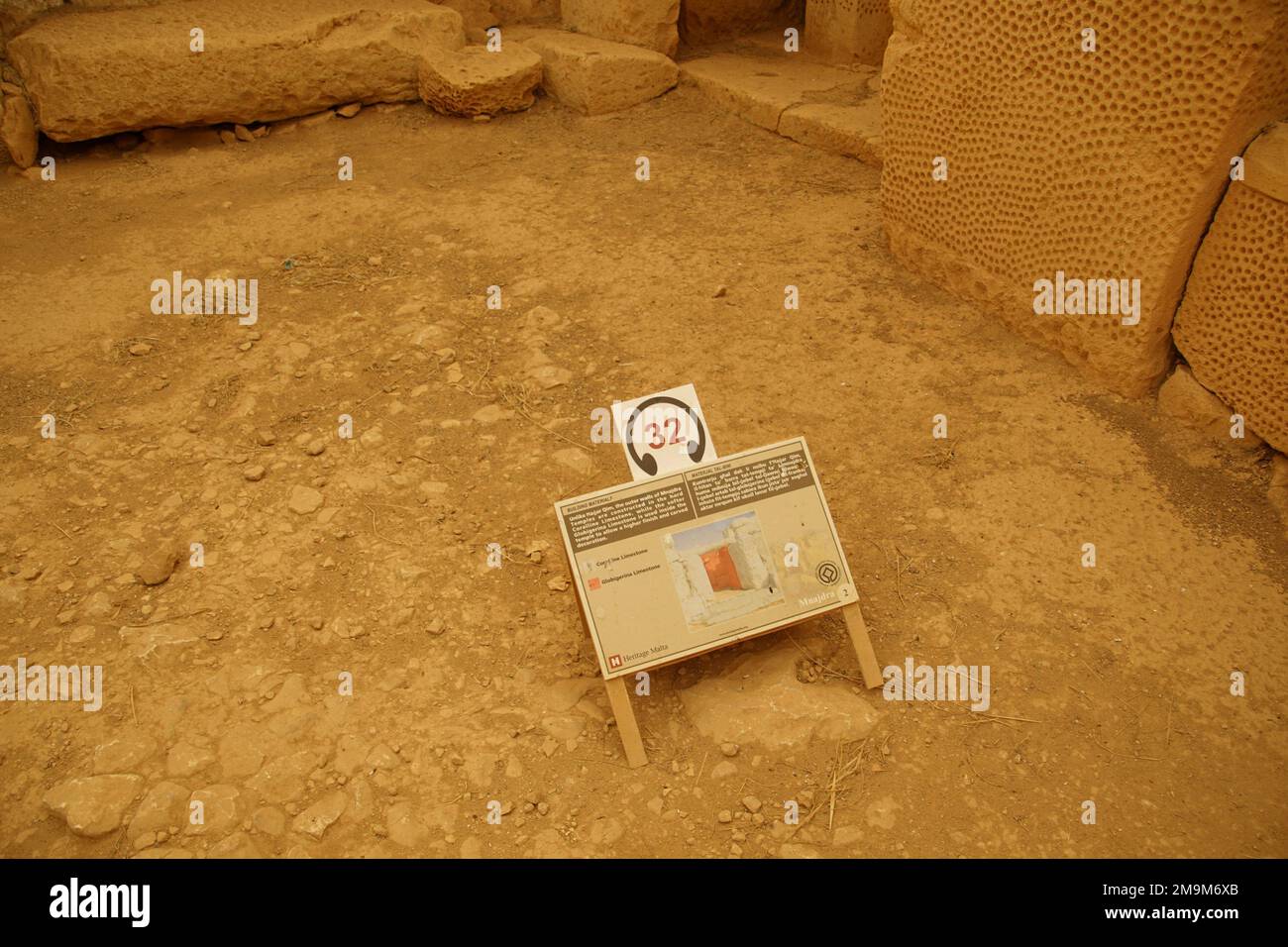A closeup shot of the neolithic temples of Tarxien, Malta Stock Photo ...