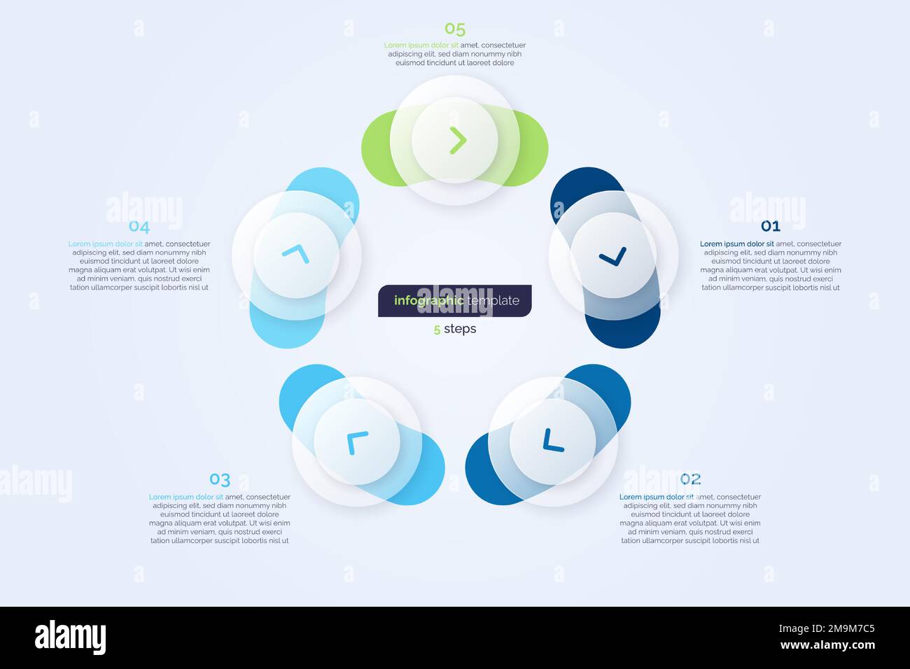 Five option circle infographic design template. Vector illustration Stock Vector Image & Art - Alamy