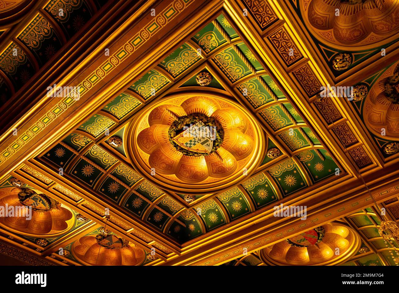 Ornate Ceiling in Mount Stuart, Rothesay, Isle of Bute, Scotland ...