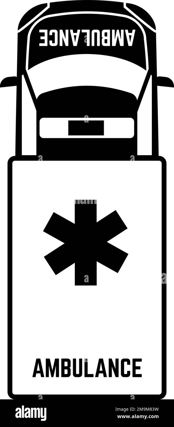 Ambulance top view. Medical car linear icon Stock Vector Image & Art ...