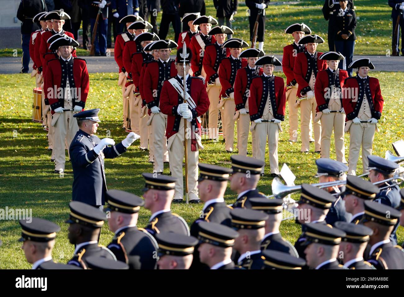 U.S. ceremonial units ready before President Joe Biden welcomes French ...