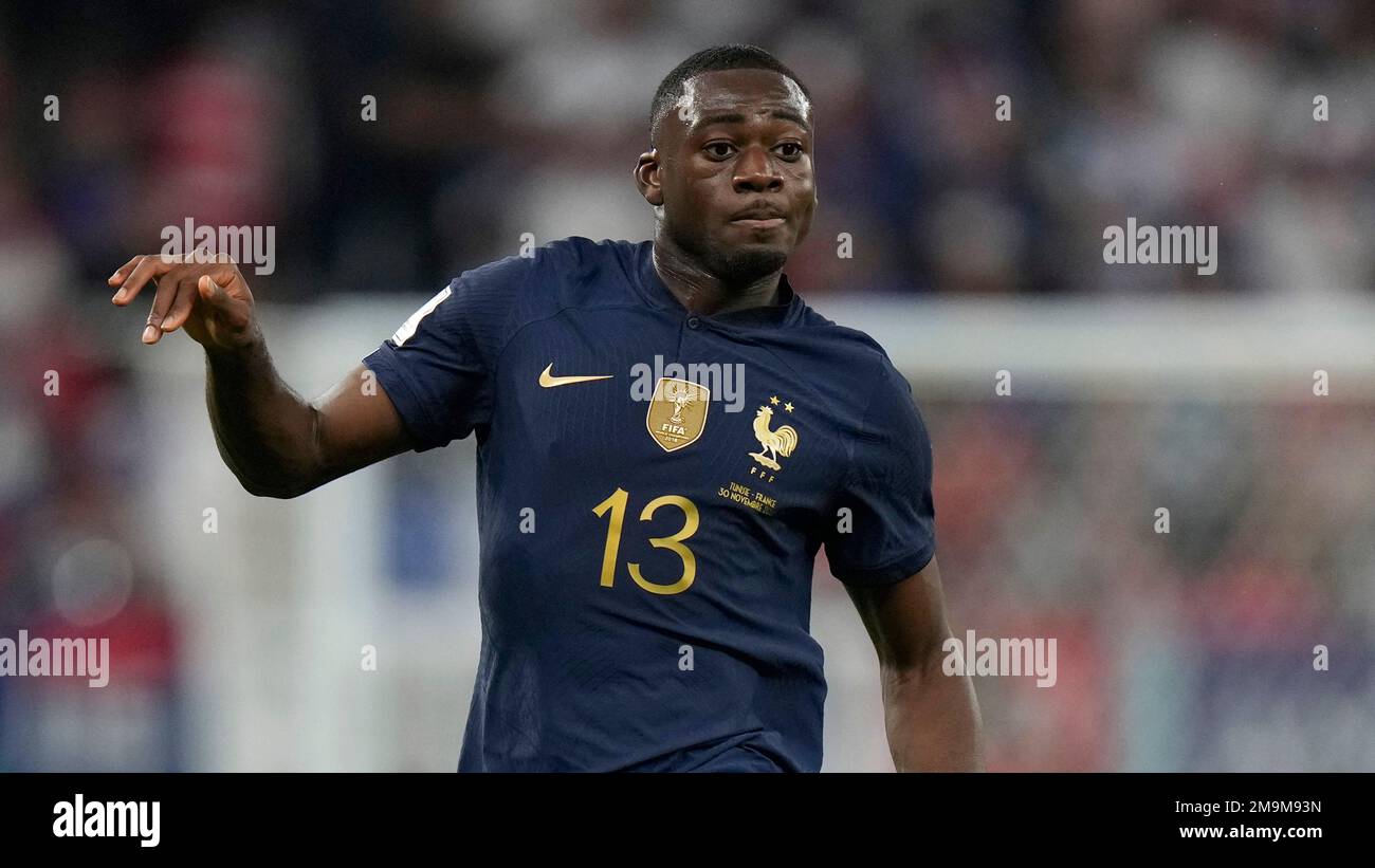 France's Dayot Upamecano in action during the World Cup group D soccer ...