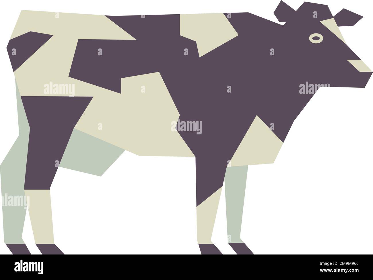 Polygonal cow icon. Farm animal. Cattle symbol Stock Vector Image & Art ...
