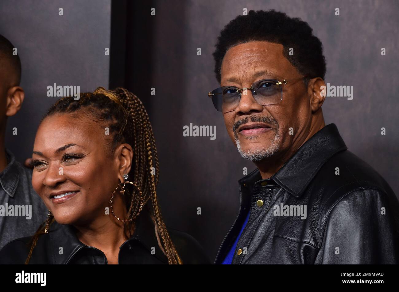 Linda Mathis and Judge Mathis arrive at the premiere of "Emancipation ...