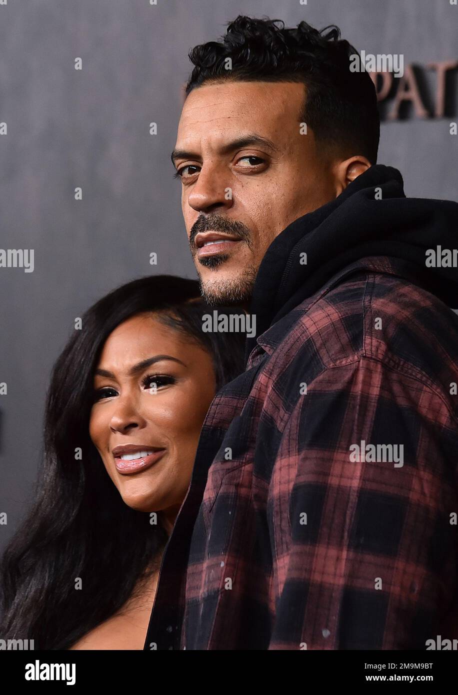 Anansa Sims, left, and Matt Barnes arrive at the premiere of ...