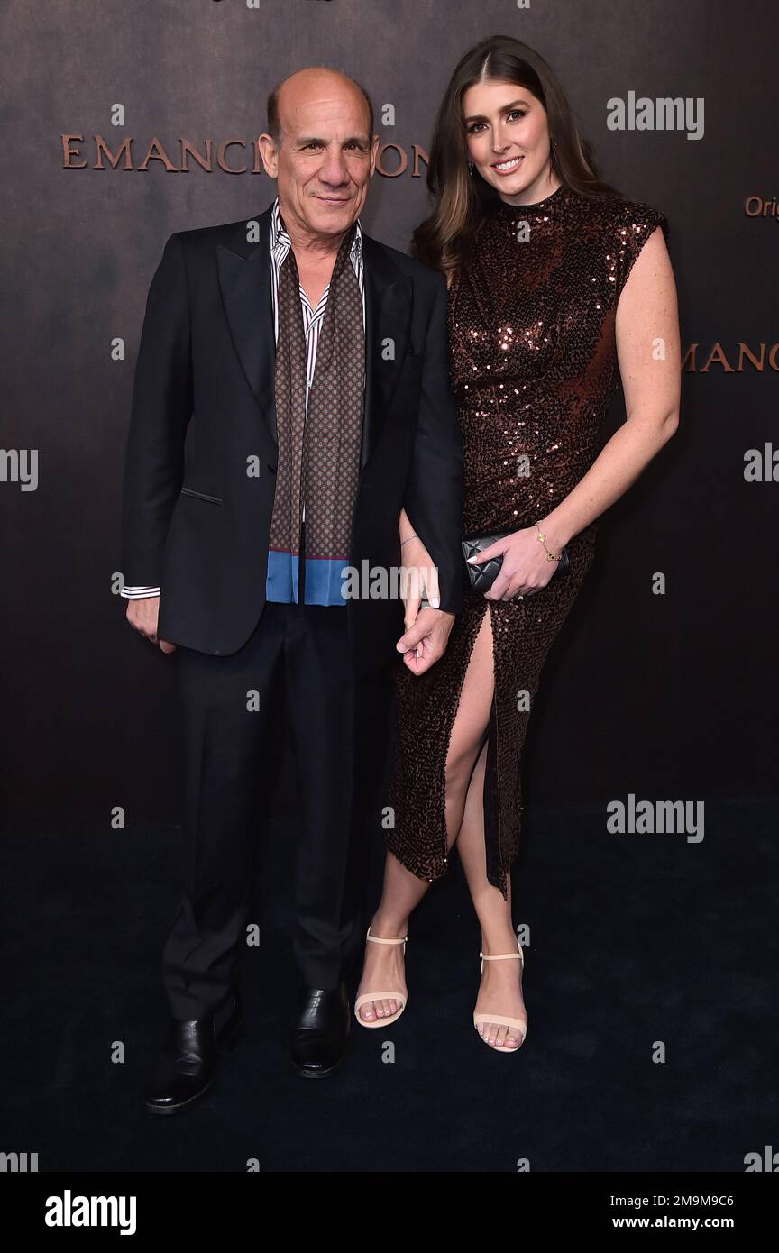 Paul Ben-Victor, left, and Cali Senkpiel arrive at the premiere of ...