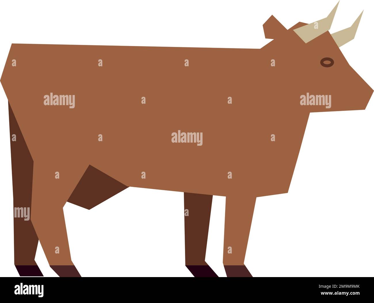 Cattle icon. Horned bull symbol. Domestic animal Stock Vector Image ...
