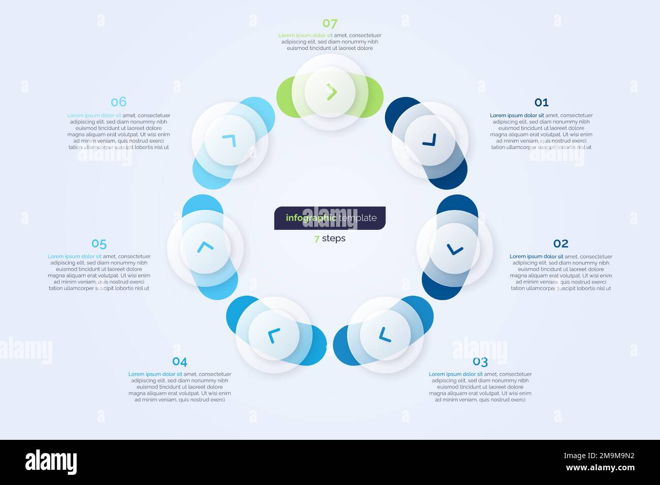 Seven option circle infographic design template. Vector illustration ...