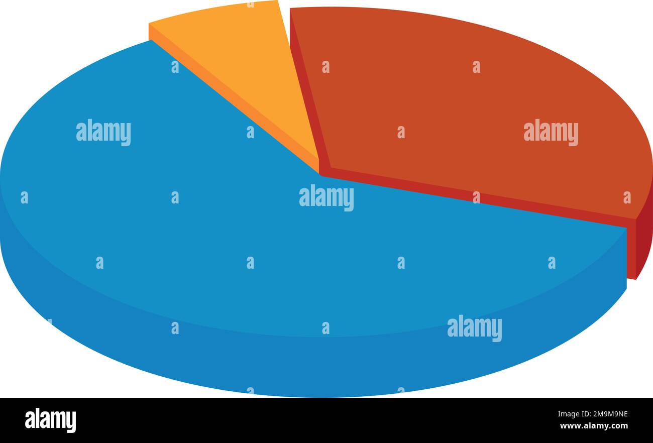 Circle diagram in 3d color isometric style. Round chart Stock Vector ...