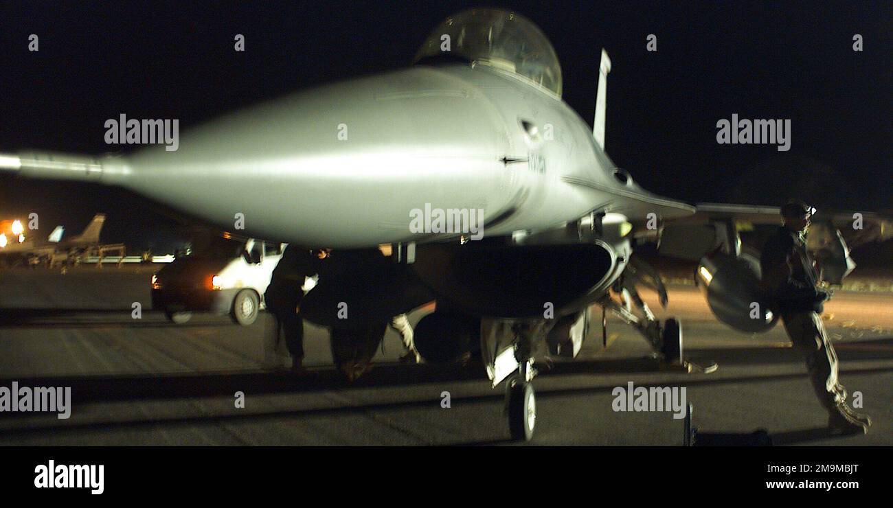 A US Air Force (USAF) 410th Air Expeditionary Wing (AEW) maintenance ...