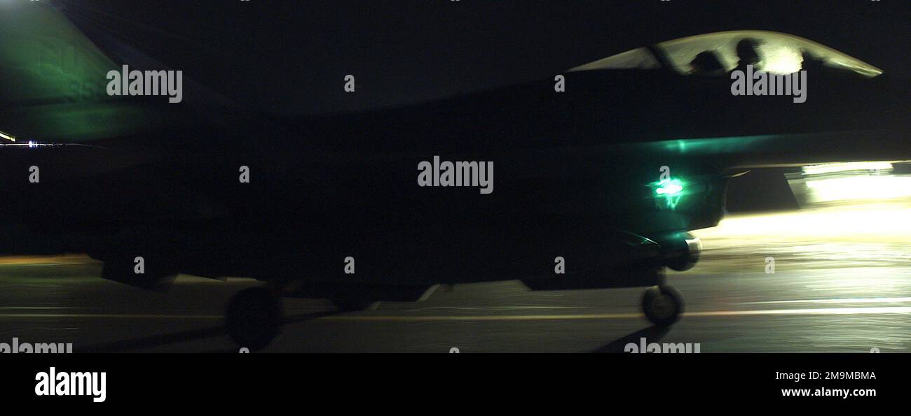 A US Air Force (USAF) 410th Air Expeditionary Wing (AEW) F-16 Fighting ...