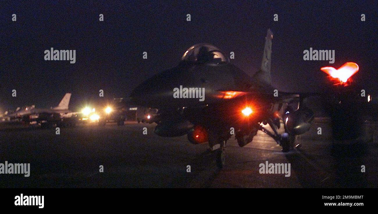 A US Air Force (USAF) F-16 Fighting Falcon, 410th Air Expeditionary ...