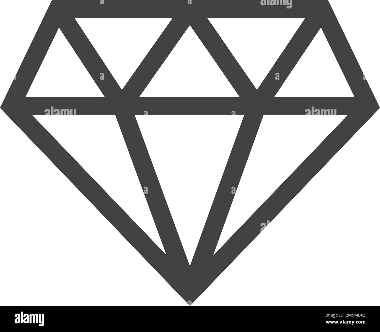 Diamond line icon. Gem symbol. Jewel sign Stock Vector Image & Art - Alamy