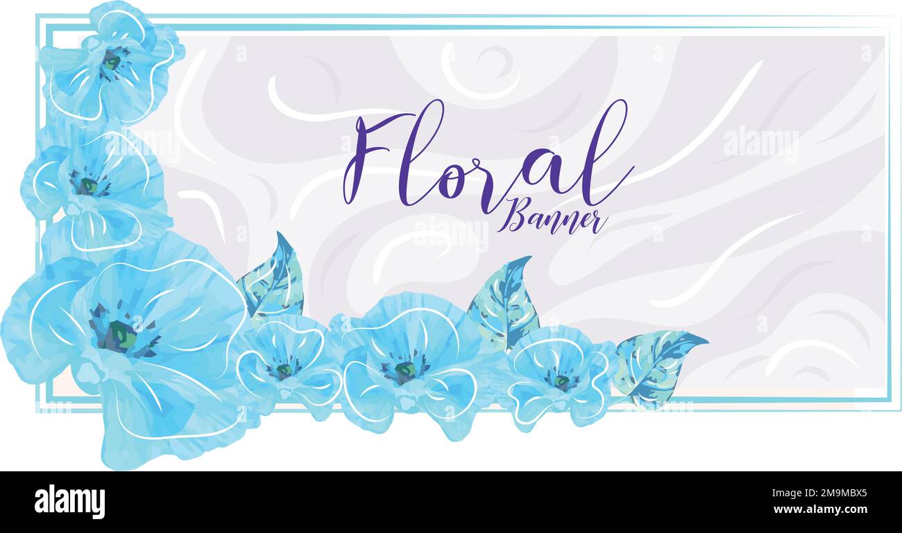 Isolated watercolored floral banner with text Vector Stock Vector Image ...