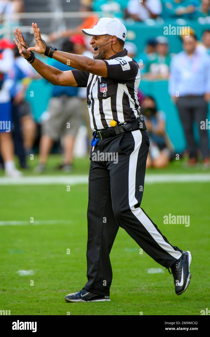 NFL referee Jerome Boger gestures on the field during an NFL football ...