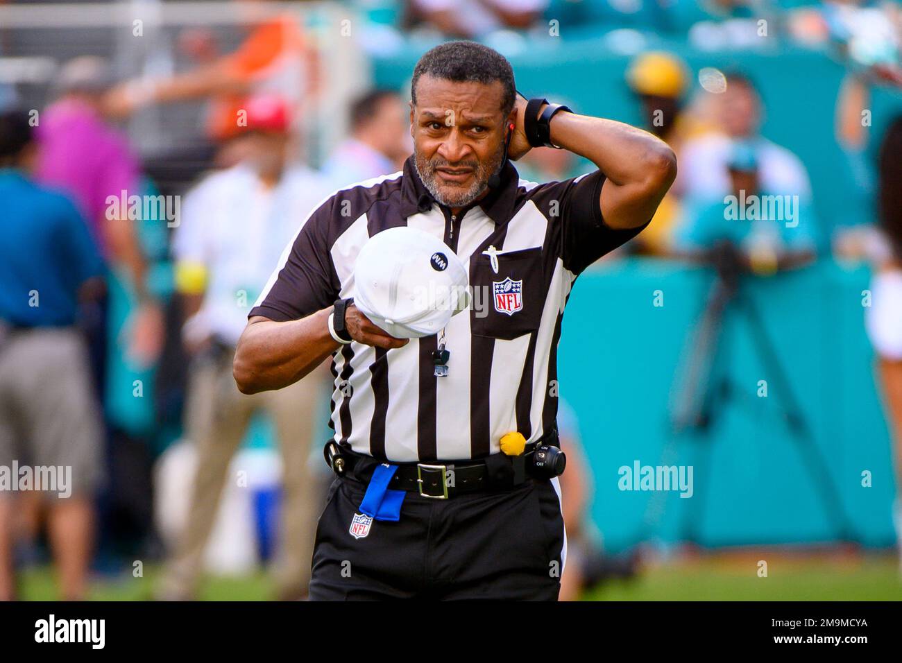 NFL referee Jerome Boger stands on the field during an NFL football ...