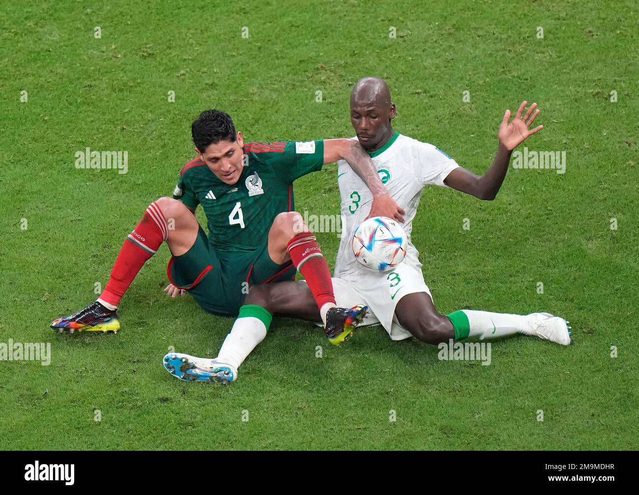 Mexico's Edson Alvarez, left, and Saudi Arabia's Abdullah Madu ...