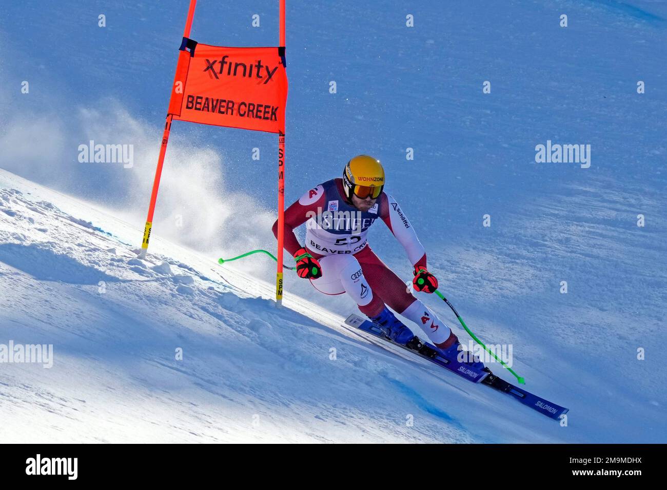 Austria's Christian Walder races during a men's World Cup downhill ...
