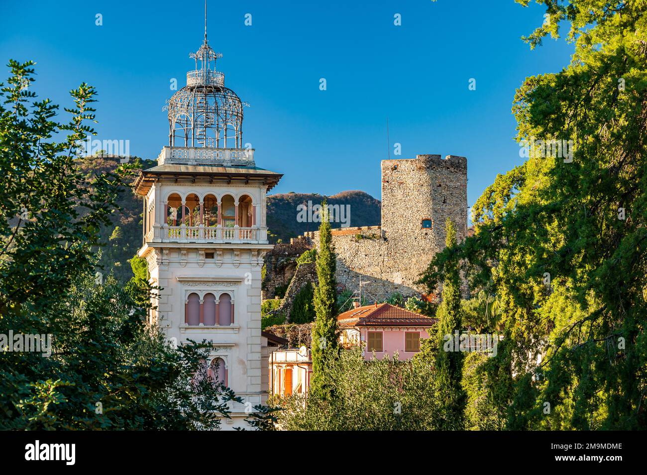 Old Castle and Tower in Chiavari, Italy Stock Photo - Alamy