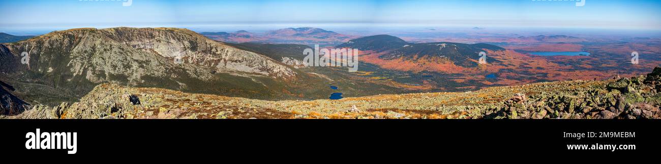 Landscape with Mount Katahdin, Baxter State Park, Maine, USA Stock ...