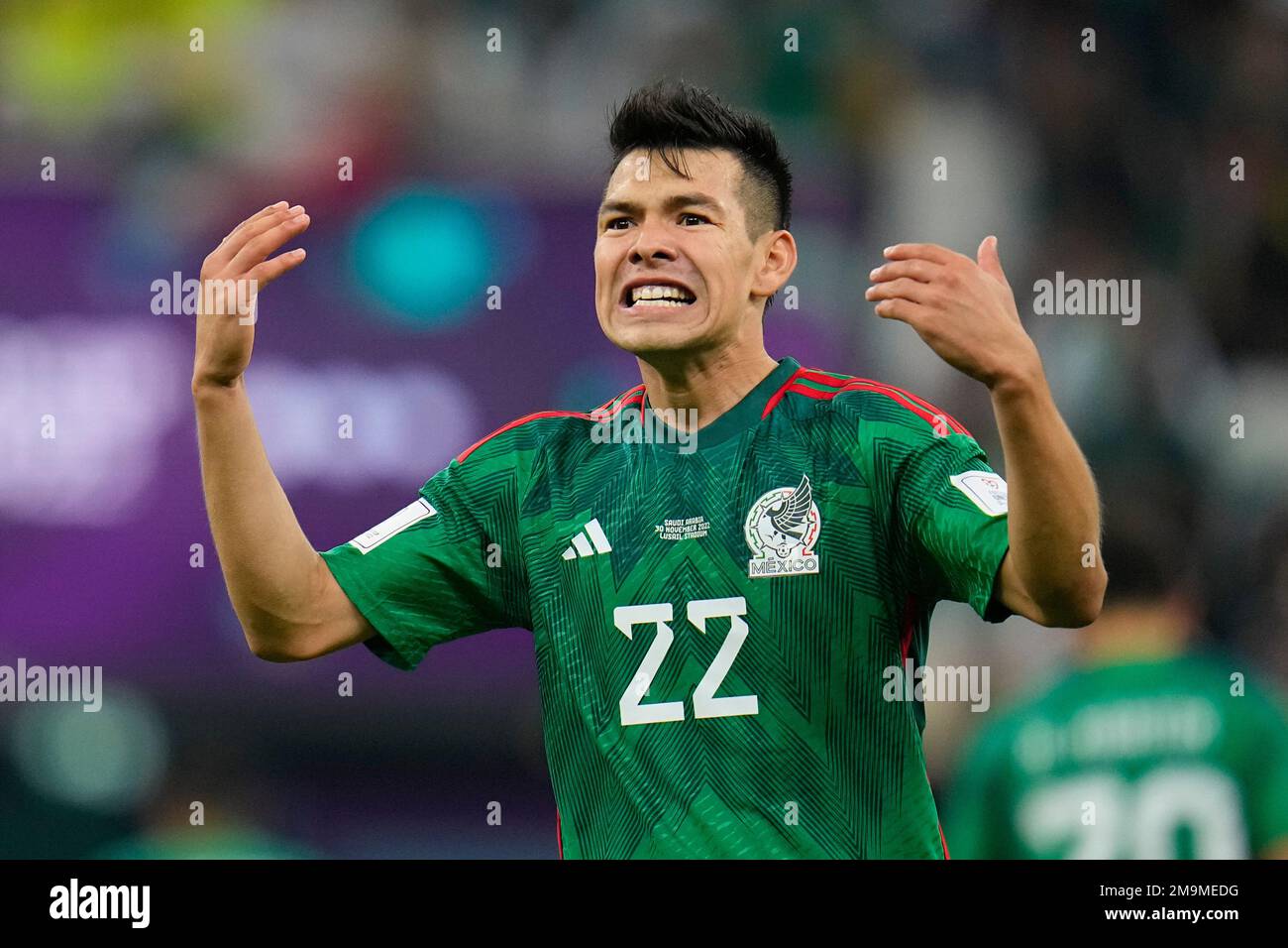 Mexico's Hirving Lozano celebrates after Henry Martin scored a goal ...