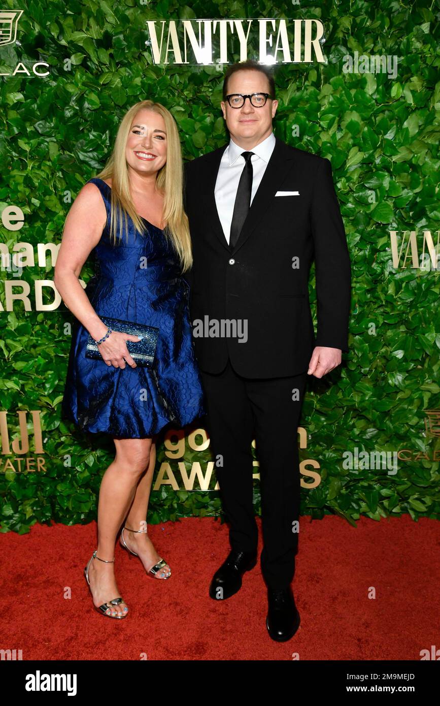 Brendan Fraser, right, and girlfriend Jeanne Moore attend the Gotham ...