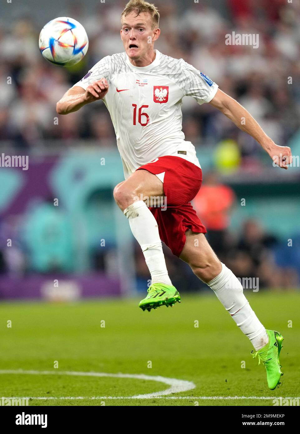 Poland's Karol Swiderski during the World Cup group C soccer match between Poland and Argentina ...