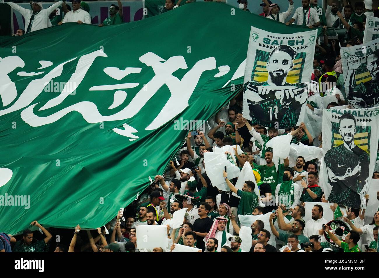 Saudi Arabian fans cheer before the World Cup group C soccer match ...