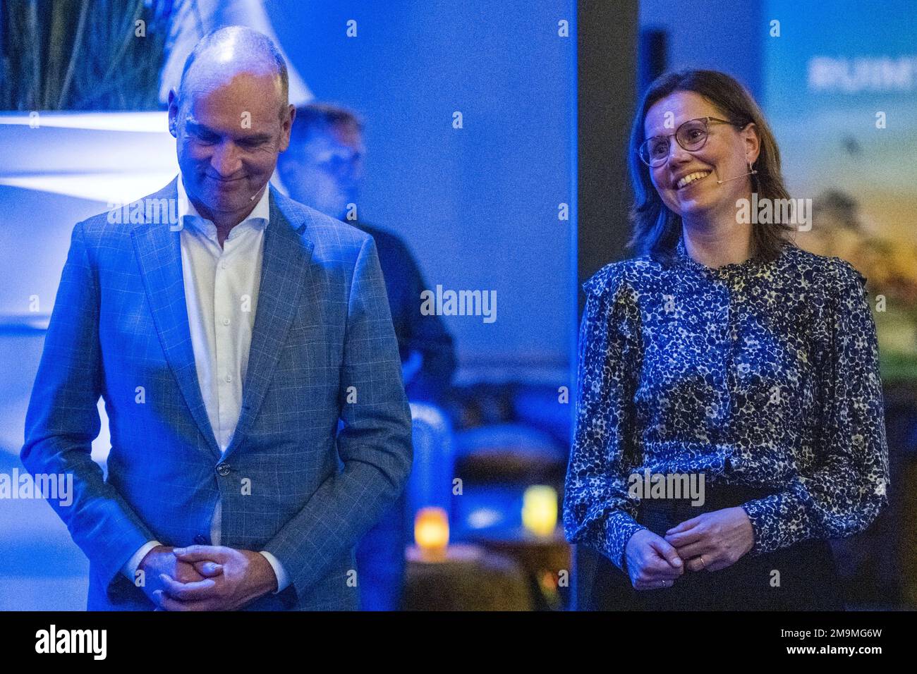 HOOGEVEEN - Gert-Jan Segers and Mirjam Bikker during one of the Winter ...