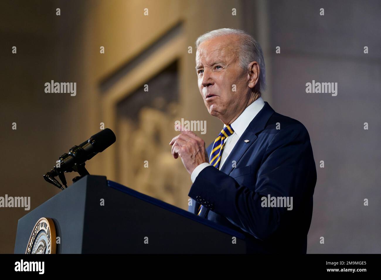 President Joe Biden speaks at the White House Tribal Nations Summit at ...