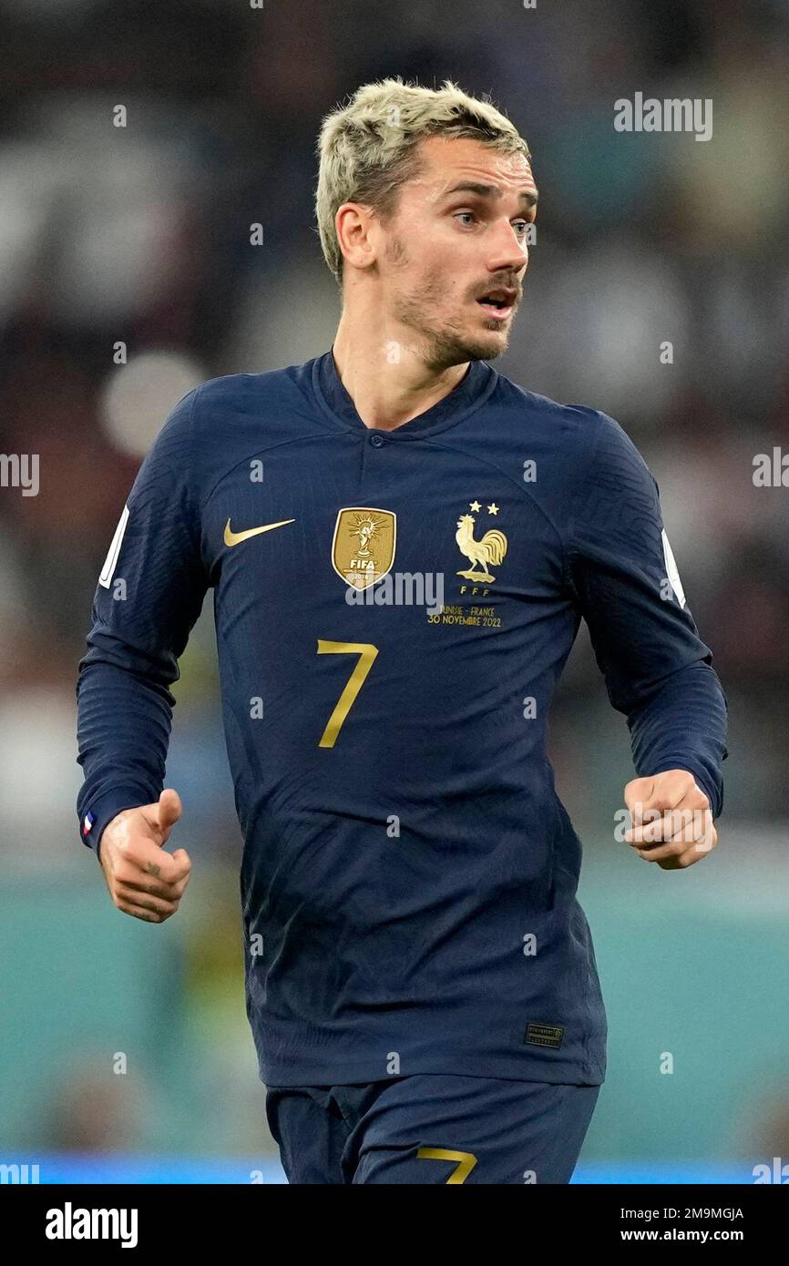 France's Antoine Griezmann plays during the World Cup group D soccer ...